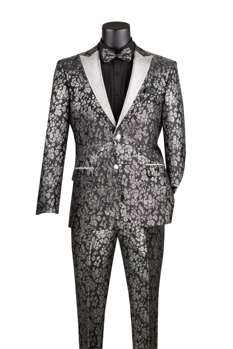 Black Sim Fit Tuxedo 2 Pieces with Matching Bow Tie | Alberto Nardoni