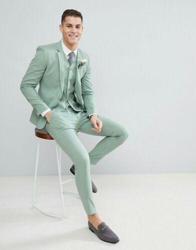 Chic and edgy mint green tuxedos