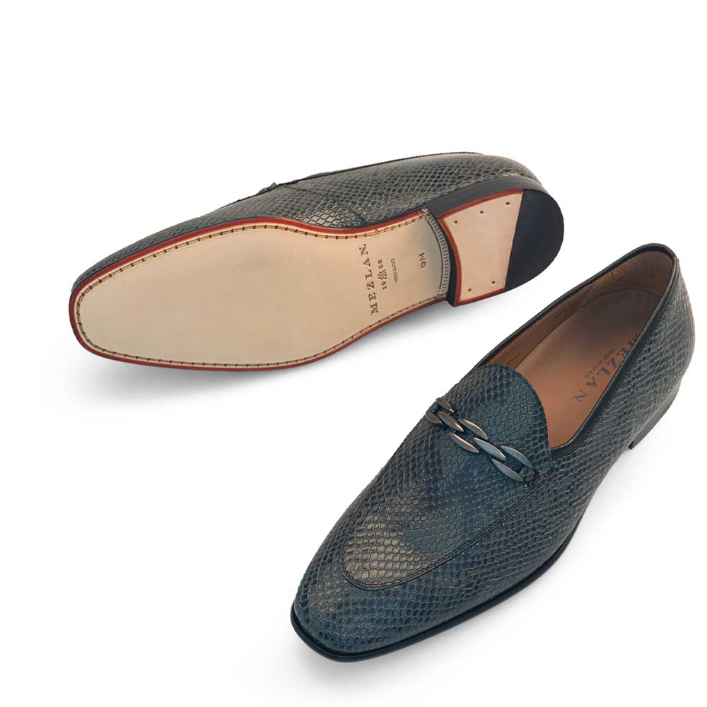 Mezlan Apron Front Gored Two-Tone Slip-On Black / Grey (21445 ...