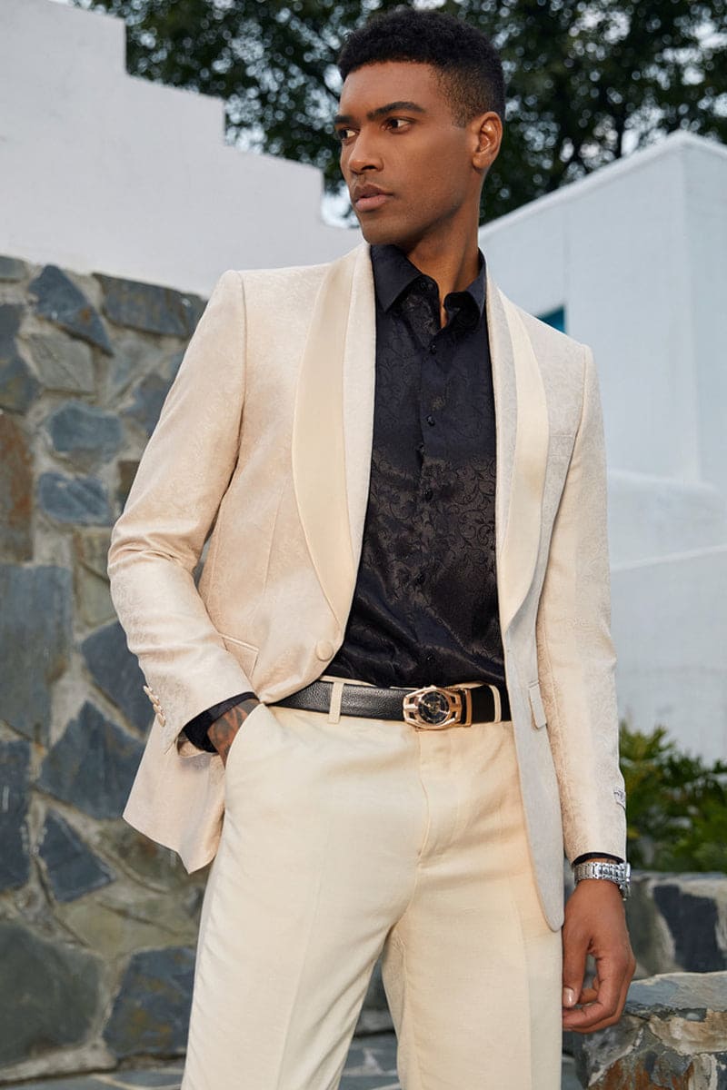 Mens Stacy Adams Suit - Stacy Adams Suit Men's Slim Fit Paisley Tuxedo ...