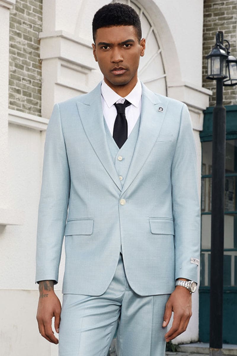 Mens Stacy Adams Suit - Stacy Adams Suit Men's Summer Suit - Sky Blue ...