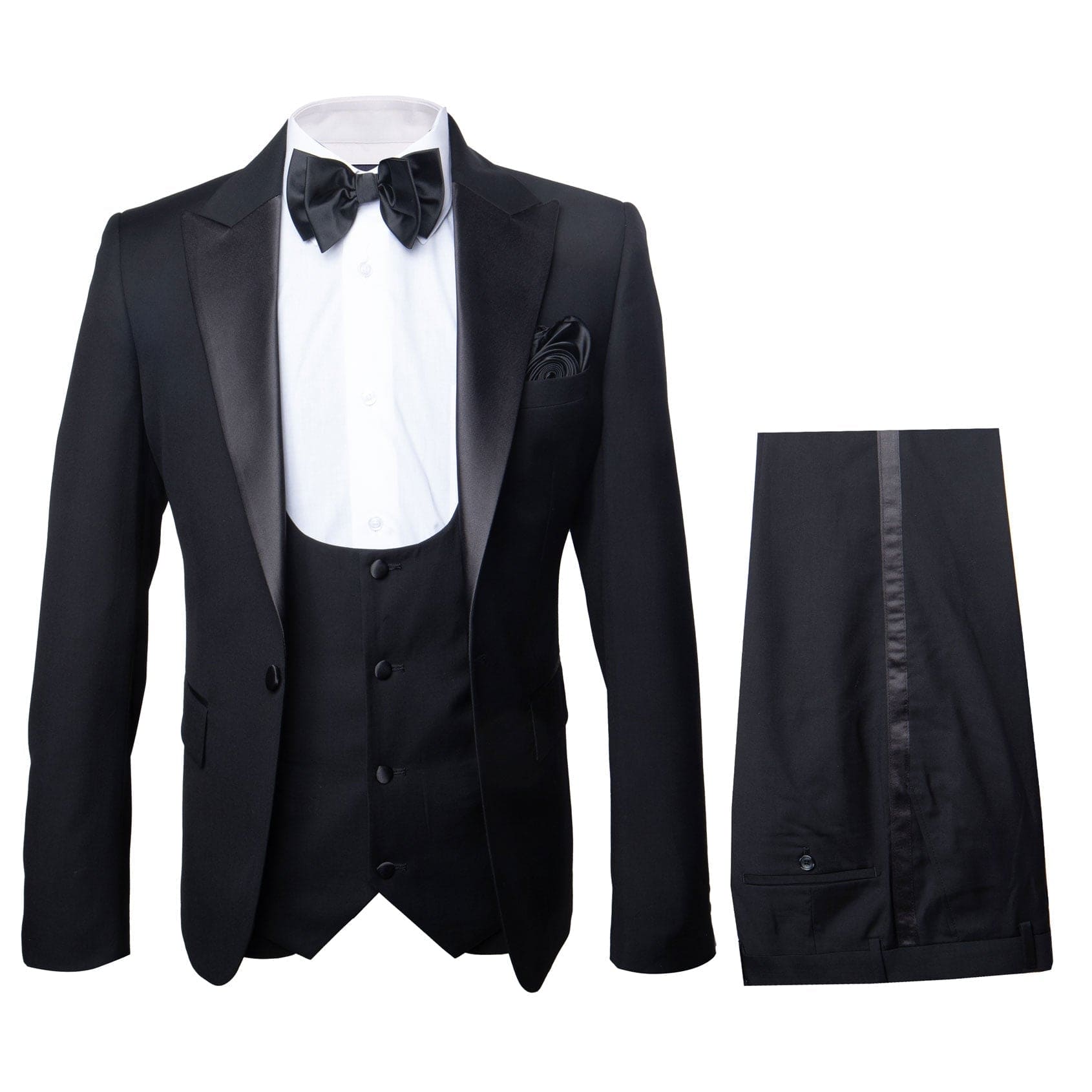 Rossi Man Leo Tuxedo RM1101 â€“ Classic Black Formal Suit for Men ...