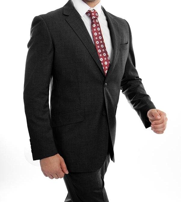 Arezzo Collection - 100% Wool Suit Modern Fit Italian Style 2 Piece in ...