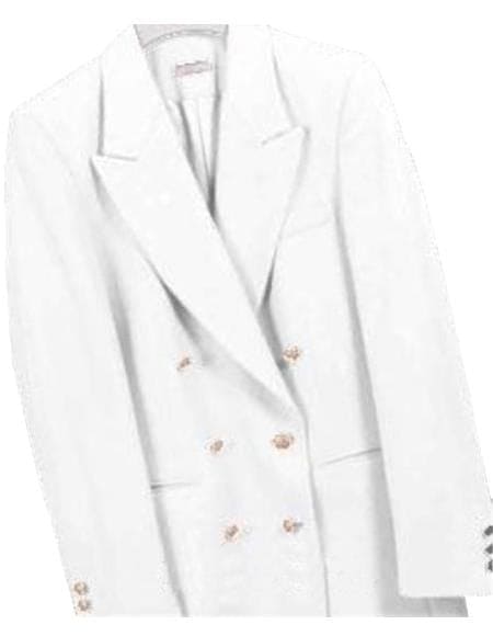 Mens Double Breasted White Dinner Jacket | Alberto Nardoni