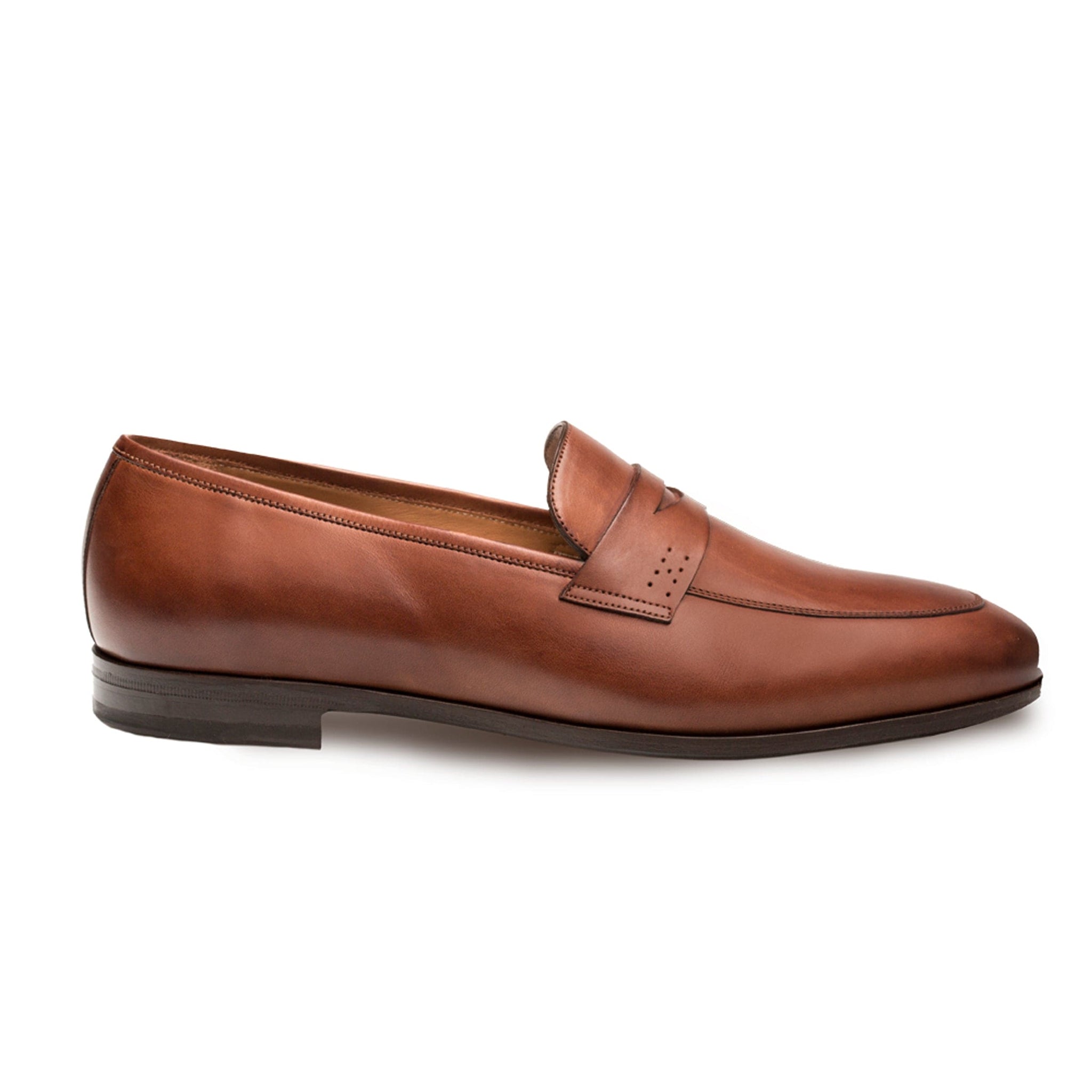 Mens Melzan Fabrizi Calfskin Penny Loafer Dress Shoe in Cognac ...