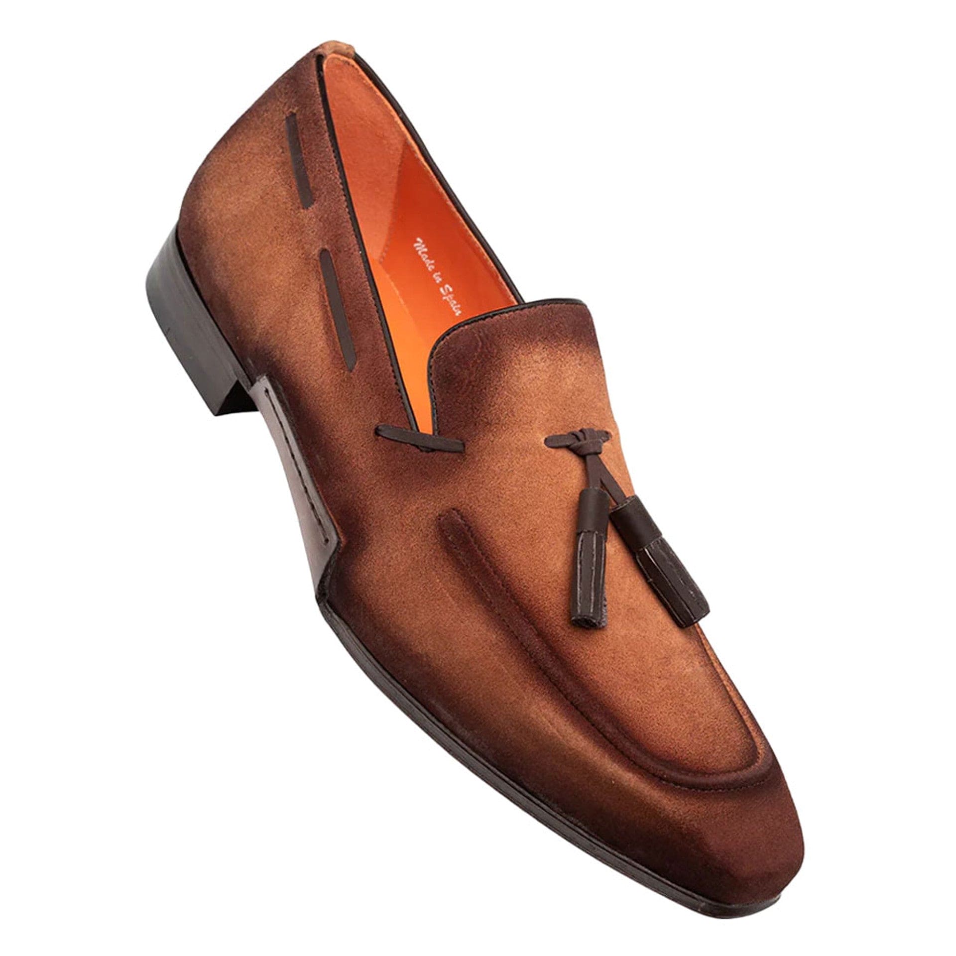 Men's Pavese Sport Hand-Burnished Suede Tassel Slip-On Shoes By Mezlan ...