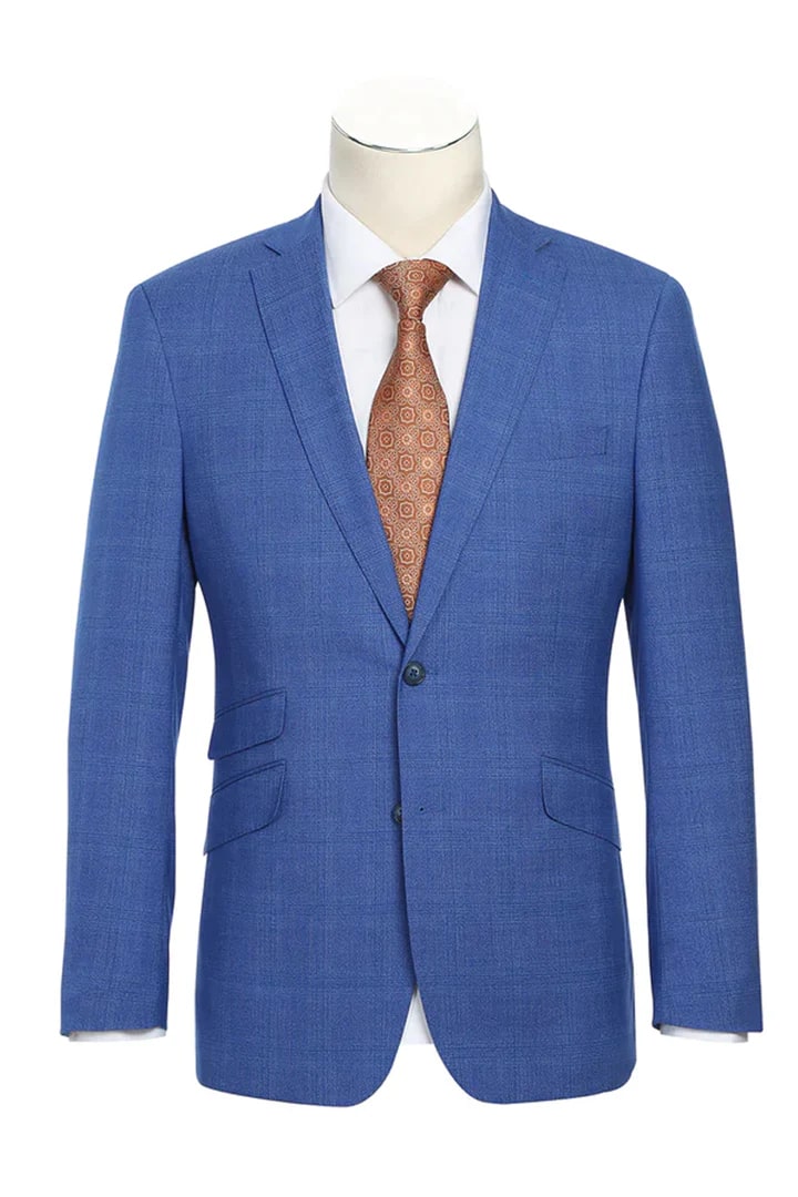Mens Plaid Suit - Patterned Business Suit - Mens Designer Two Button ...