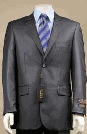 Extra Long Suit Charcoal Gray Sharkskin Suit - 44 Extra Long Suit ...