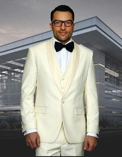 Cream Colour Suit - Cream Colored Suit - Cream Groomsmen Suit | Alberto ...