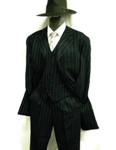 Mens Pimp Coat + Pimp Jacket Vest and Pants - Gangster Stripe Fabric ...