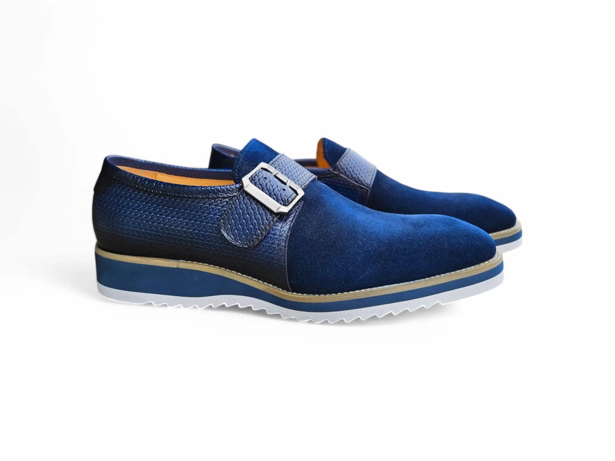 Suede Buckle Monk Strap Shoe | Alberto Nardoni