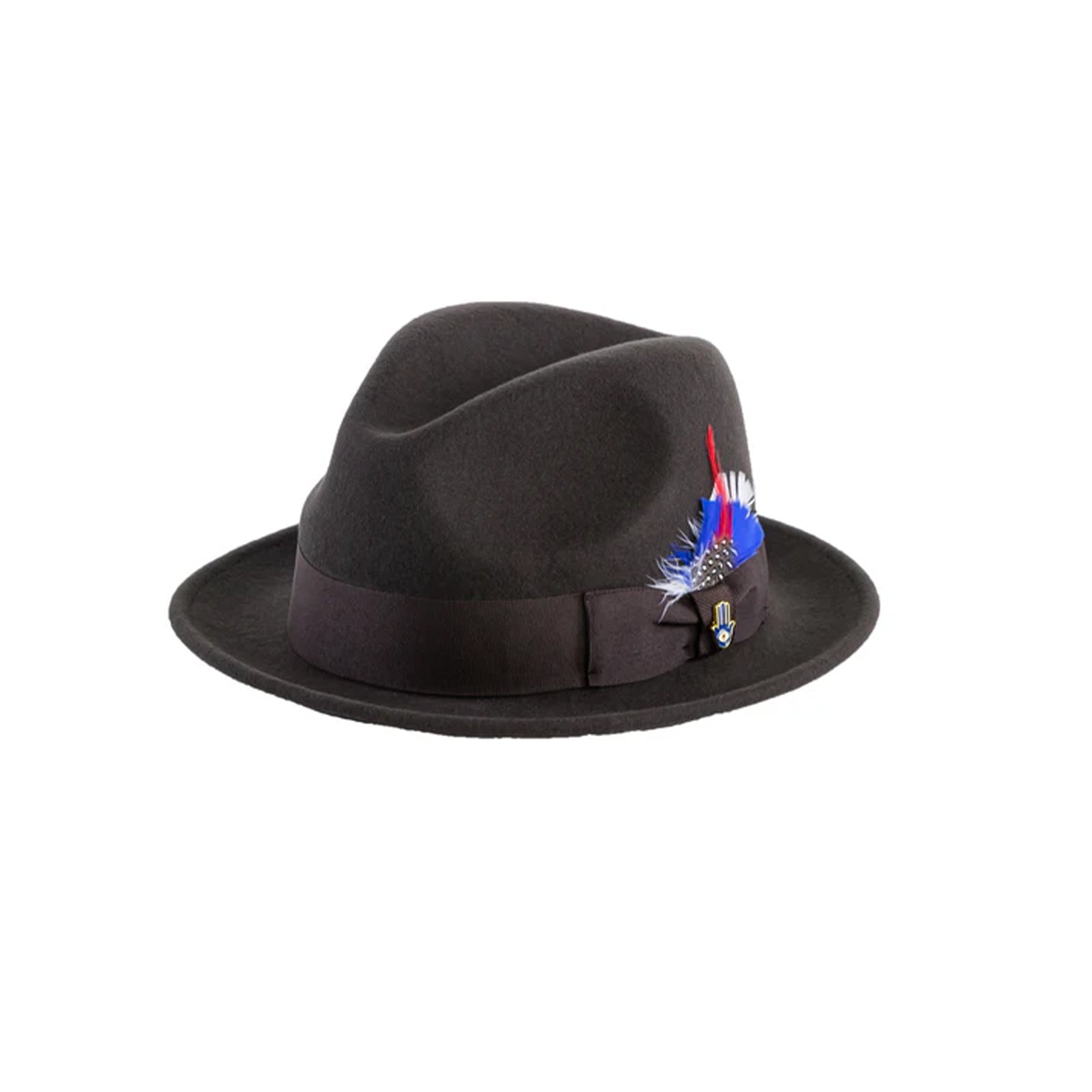 Mens Narrow Brim Crushable Wool Dress Hat Trilby Fedora in Brown ...