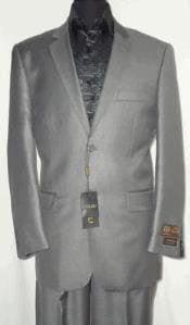 Extra Long Suit Silver Gray Sharkskin Suit - 44 Extra Long Suit ...
