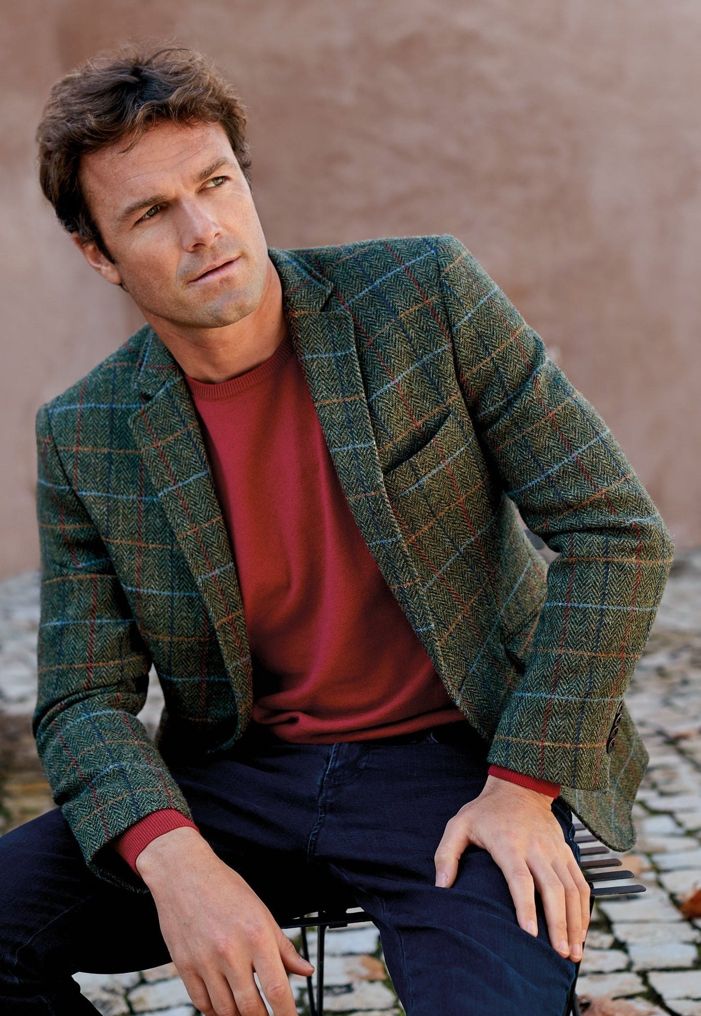 Men Green Tweed Jacket Winter - Fall Fabric Tweed Pattern Wool Fabrics ...