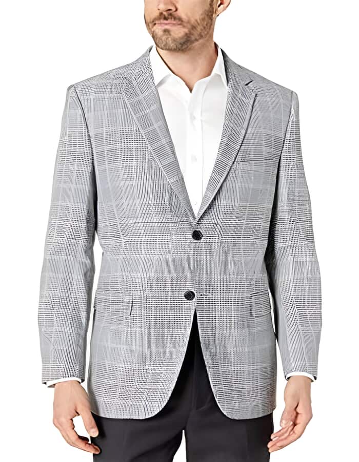 Mens 52 Long Sport Coat - Gray Color Sport Coat | Alberto Nardoni