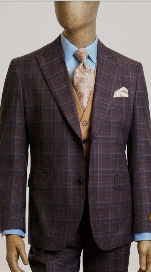 Steve Harvey Suits - Purple/Blue - Designer Brand Suit No Pleated Pants ...