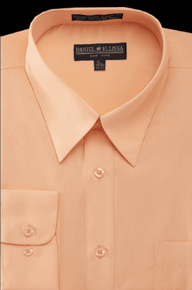 "Peach Men's Regular Fit Dress Shirt - Basic Style" | Alberto Nardoni