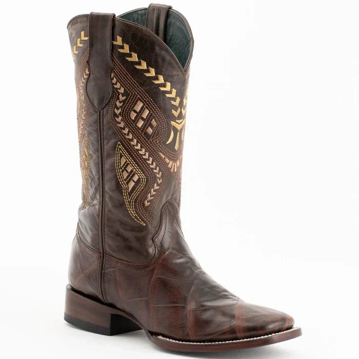 Ferrini Jesse Men's Print Alligator Boots Handcrafted Chocolate 4359309 ...