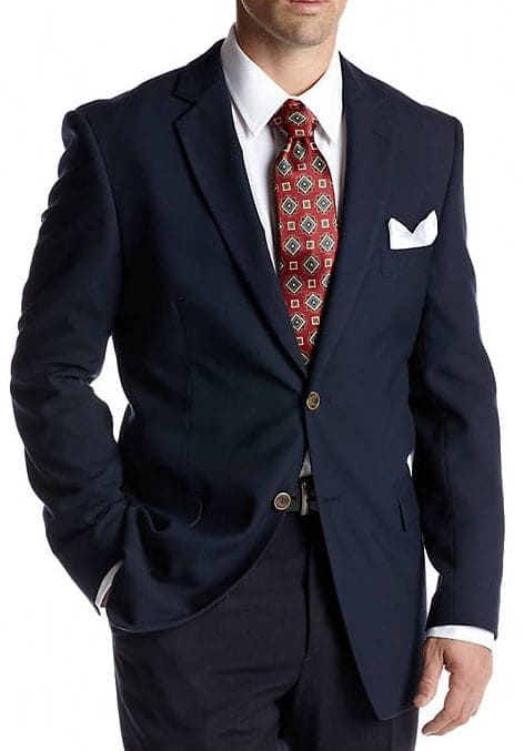 Portly Navy Blazer Executive Fit Suit - Mens Portly Suit – Alberto Nardoni