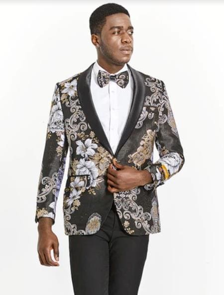 Gold and Black Suit - Black and Gold Prom Suits Jacket – Alberto Nardoni