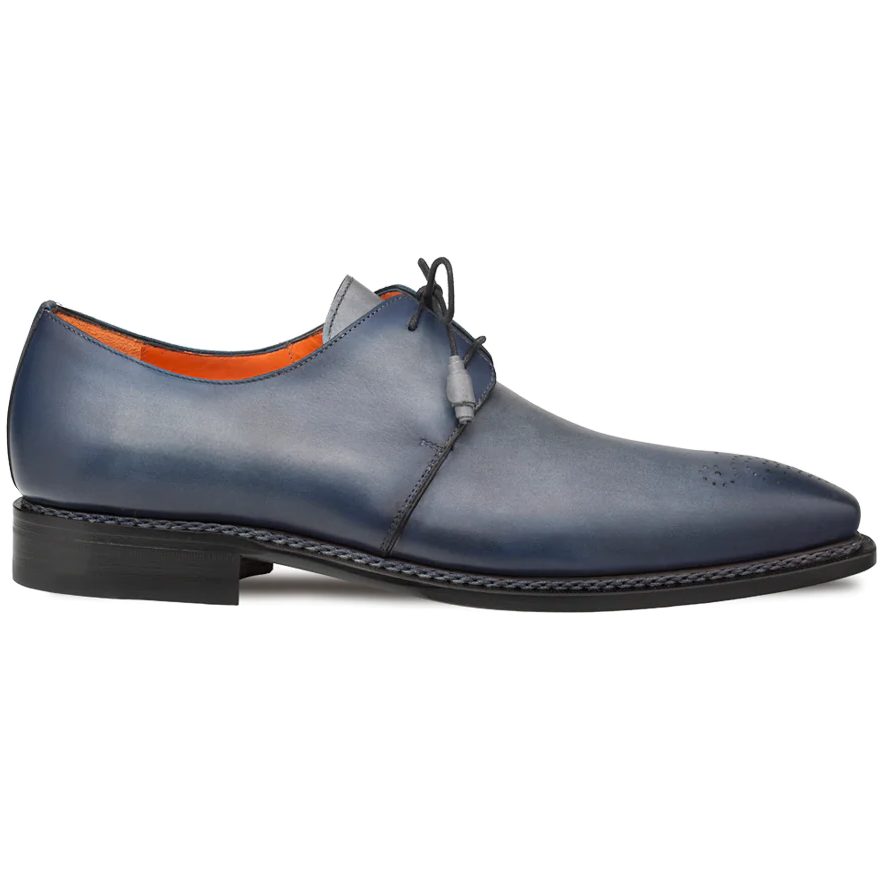 Mezlan Principe Patina Leather Derby Grey / Rust | Alberto Nardoni