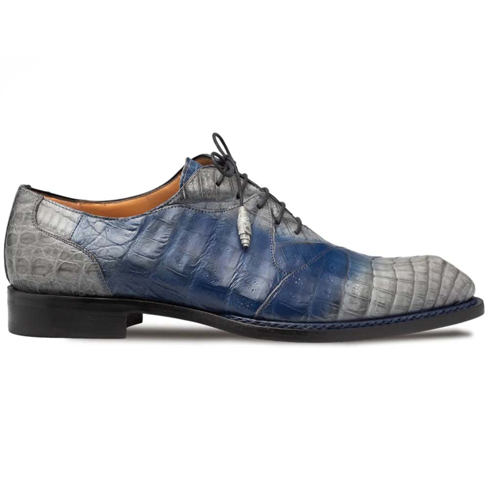 Mezlan Pueblo Crocodile Oxford Pearl Grey / Blue (50115-F) | Alberto ...
