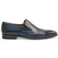 Mezlan Milani Deerskin Cap Toe Loafers Blue (18984) | Alberto Nardoni