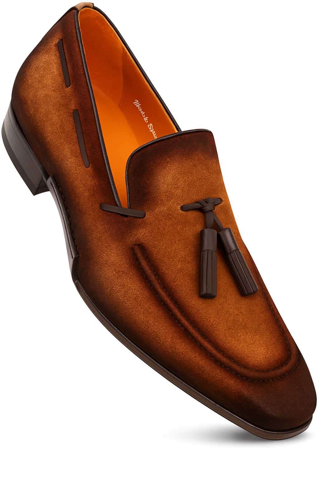 Men's Pavese Sport Hand-Burnished Suede Tassel Slip-On Shoes By Mezlan ...