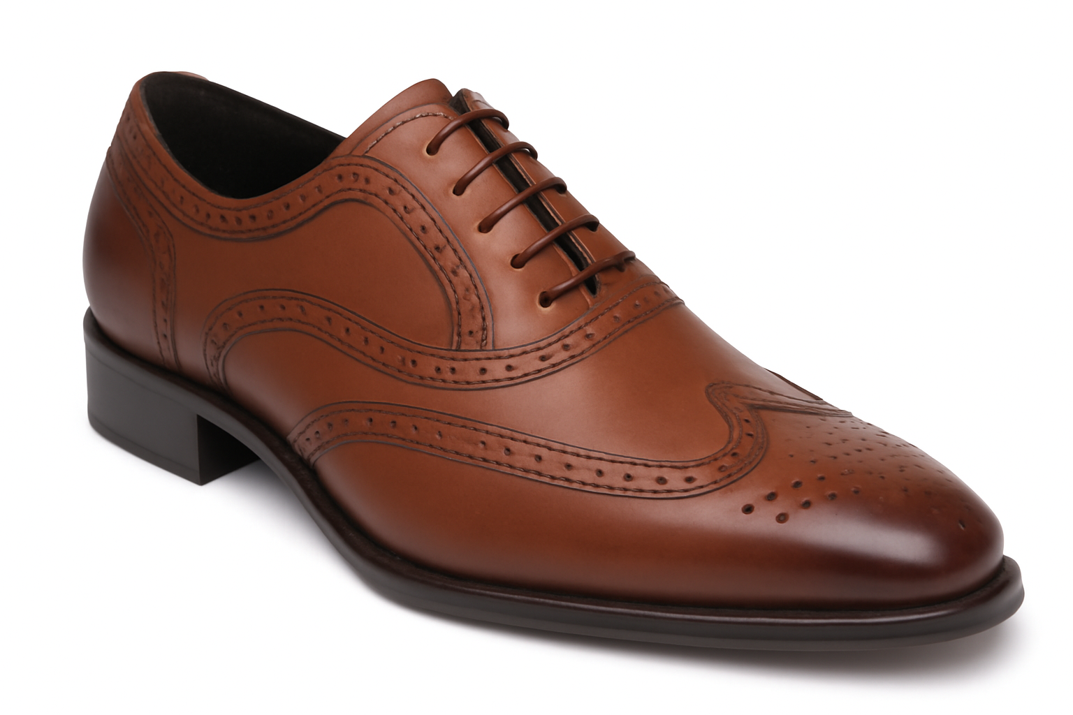 Mens Mezlan Ugalde Classic Wingtip Dress Shoe in Cognac | Alberto Nardoni