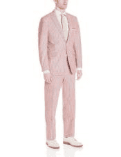 Red Seersucker Suit | Alberto Nardoni