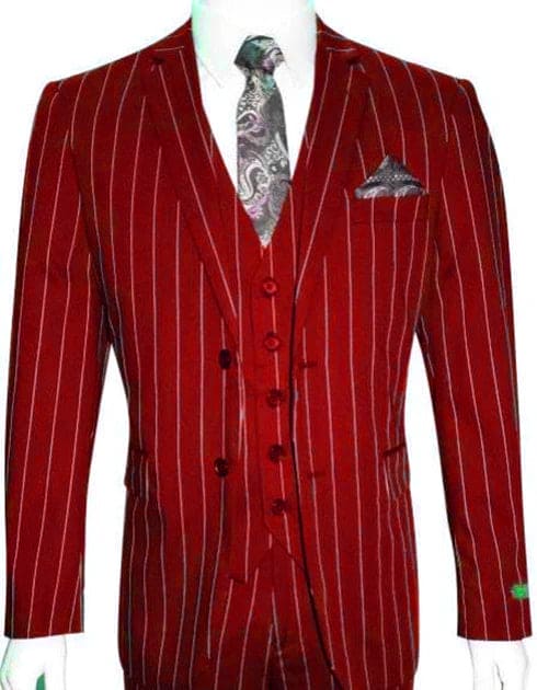 Mafia Outfit - Mobster Outfit - Italian costume - Red Six Button Suit ...