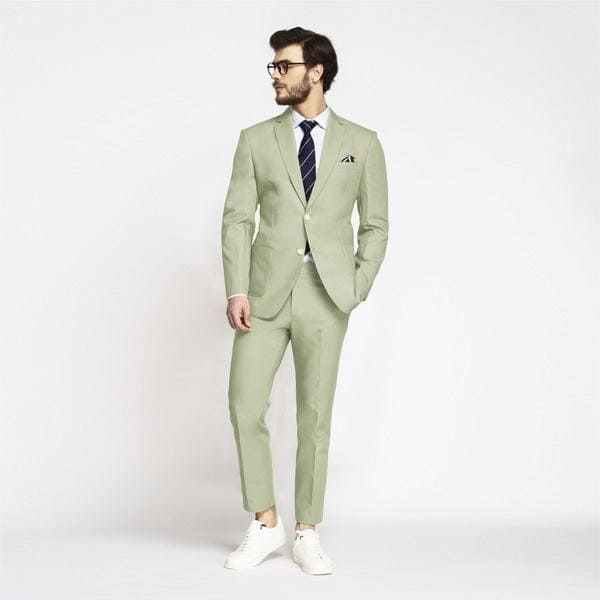 Men Green Sage Light Green Suit Light Green Suit | Alberto Nardoni