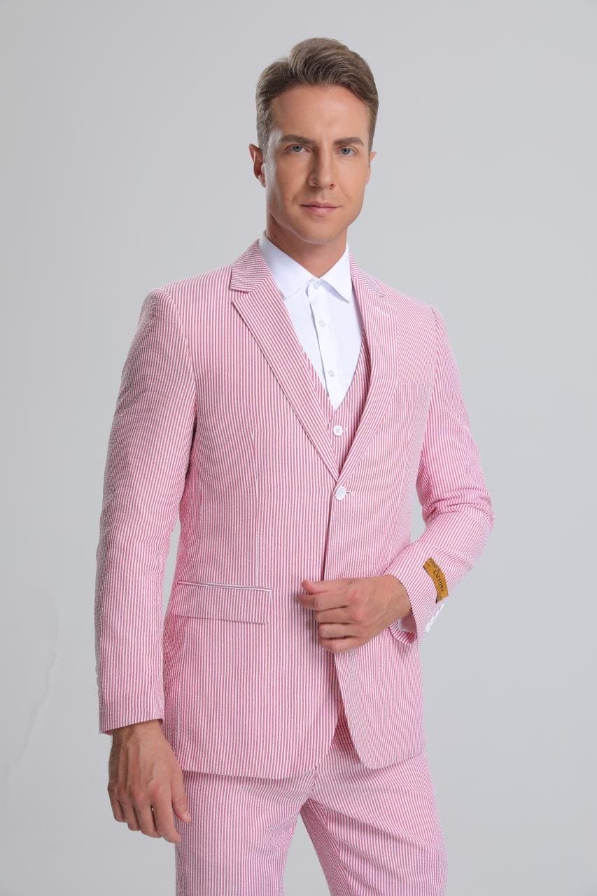 Seersucker Suit - Summer Suit - Cotton Suit | Alberto Nardoni