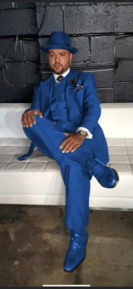Wide Leg Suits - Classic Fit Suits - Athletic Fit Suits 1 Button Vested ...