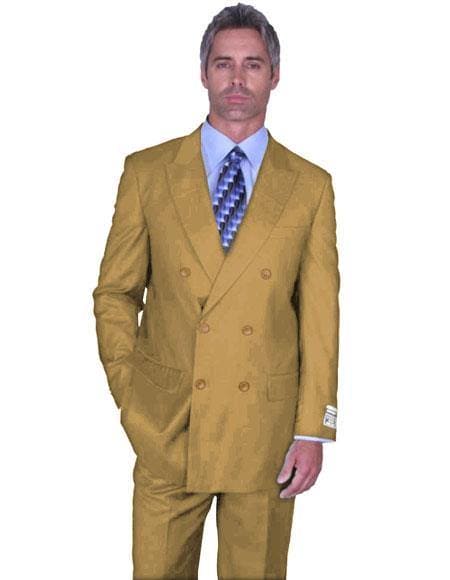 Classic Fit Suit Pleated Pants Athletic Executive Cut Suit | Alberto ...