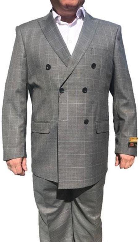 Men Charcoal Classic Fit Suit - Pleated Pants - Athletic Fit Suits ...