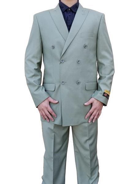 Mens Classic Fit Suit - Pleated Pants - Athletic Executive Cut Suit ...