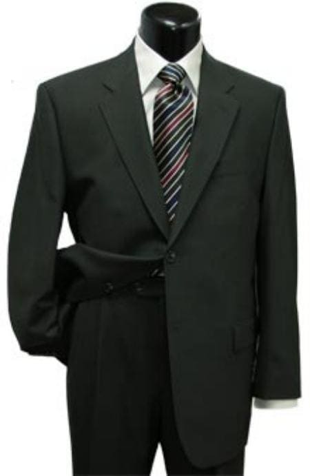 Men's Black Classic Wool Business Wedding Suit | Alberto Nardoni