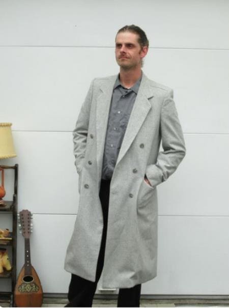 Mens Light grey overcoat - Wool Topcoat – Alberto Nardoni