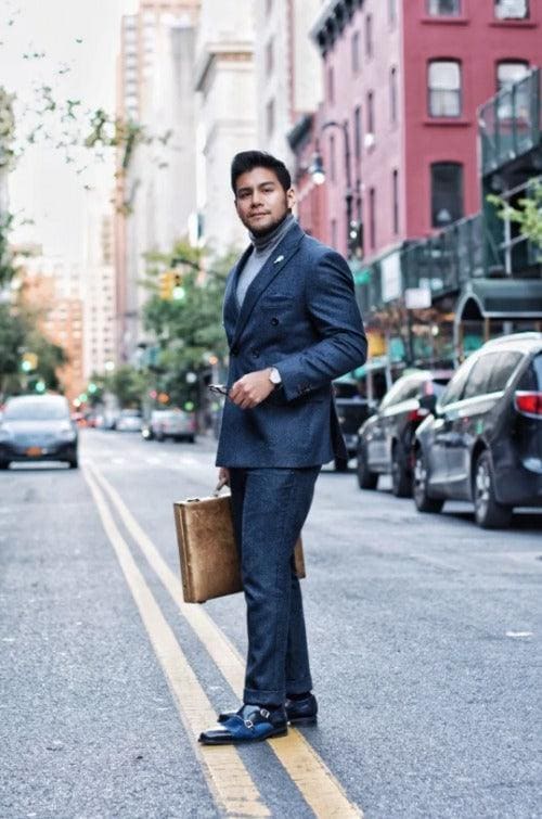 Suit And Turtleneck Combo - Turtleneck Prom Outfits - Prom Turtleneck ...