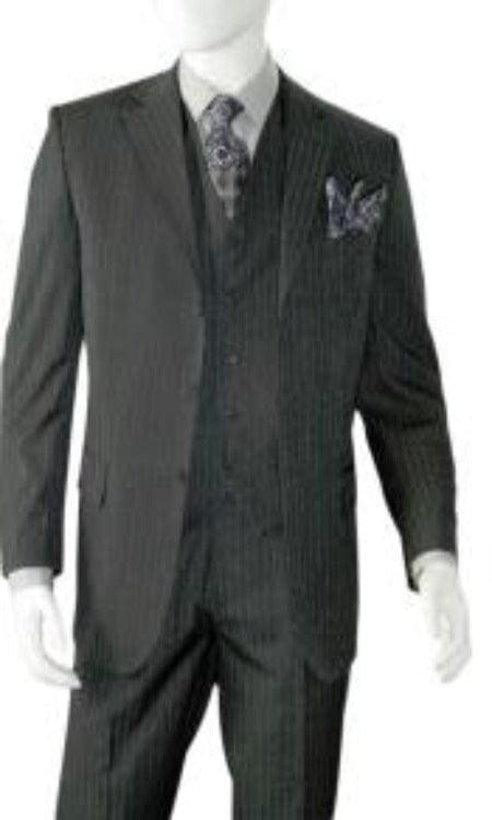 Plus Size Mens Suits - Plus Size Business Suits Black.Pinstripe ...