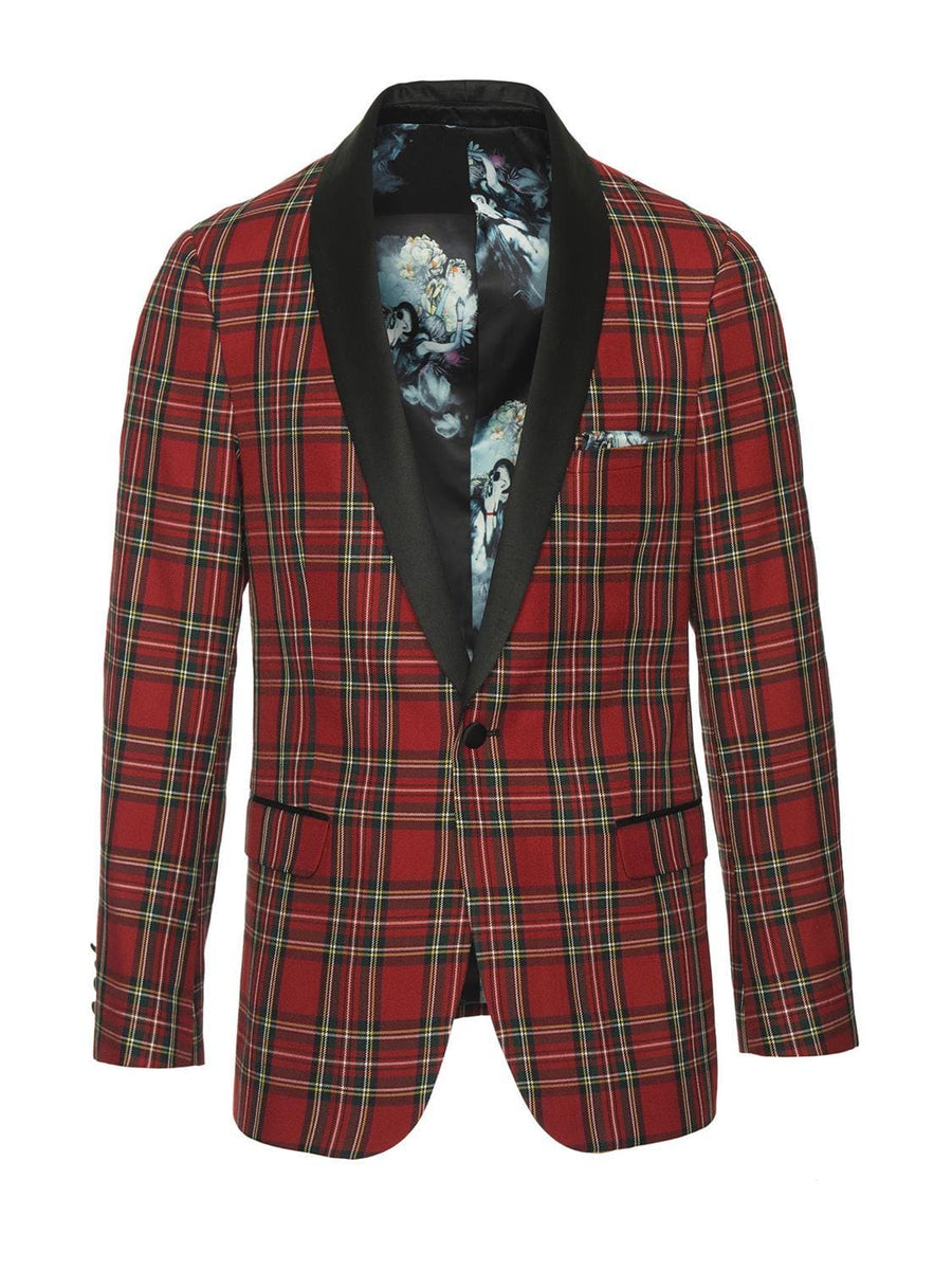 Mens Red Tartan Dinner Jacket – Alberto Nardoni