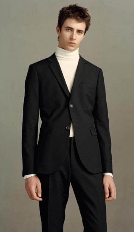 Suit And Turtleneck Combo - Turtleneck Prom Outfits - Prom Turtleneck ...