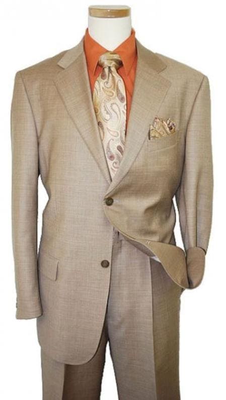 Two Button Dark Tan Coffee Suit – Alberto Nardoni